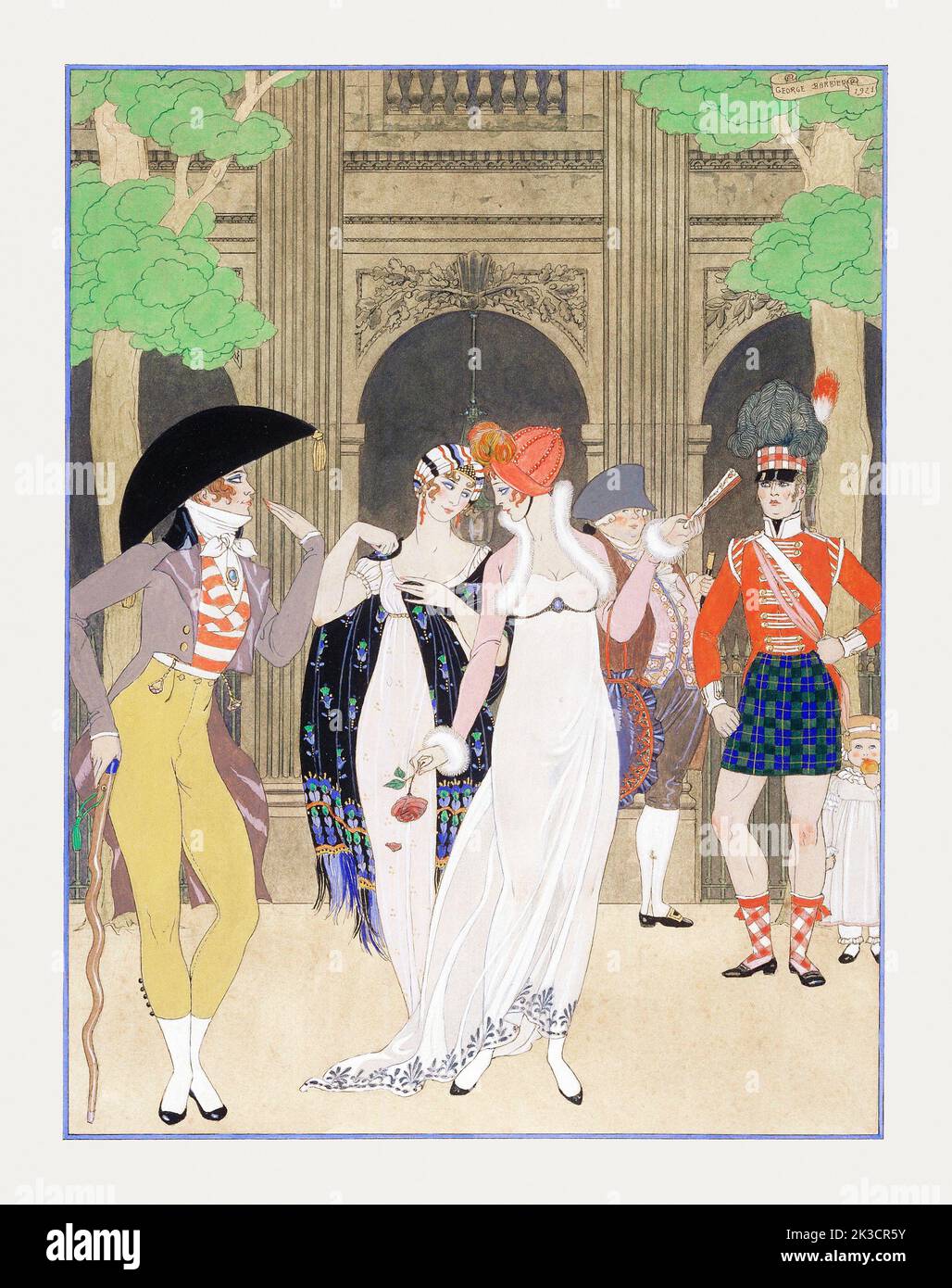 La Merveilleuse au Palais Royal (1921) fashion illustration in high ...