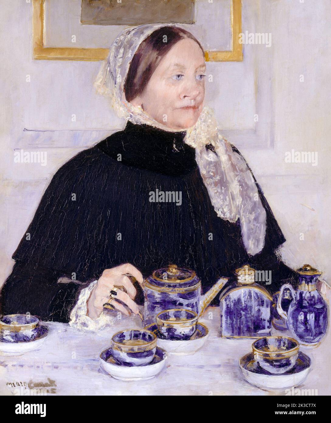 Lady at the Tea Table (1883–1885) painting in high resolution by Mary ...