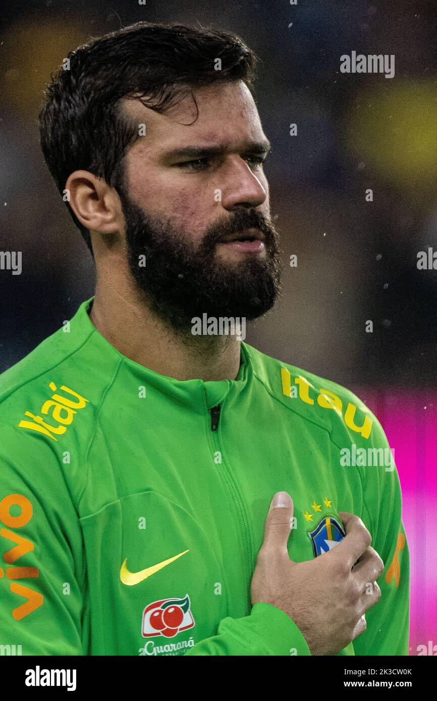 LE HAVRE, FRANCE - SEPTEMBER 23: Alisson of Brazil looks on during the ...