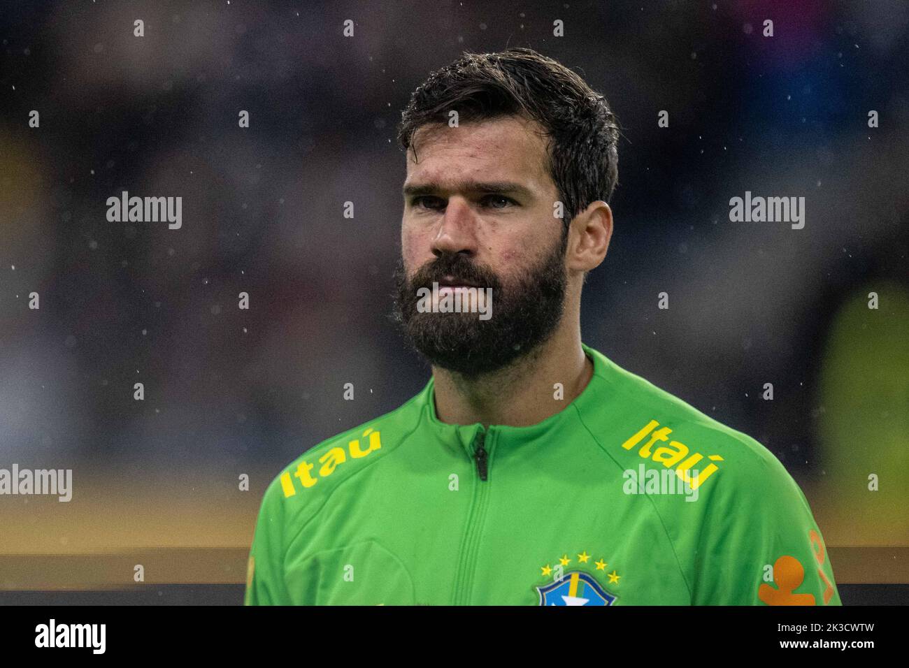 LE HAVRE, FRANCE - SEPTEMBER 23: Alisson of Brazil looks on during the ...