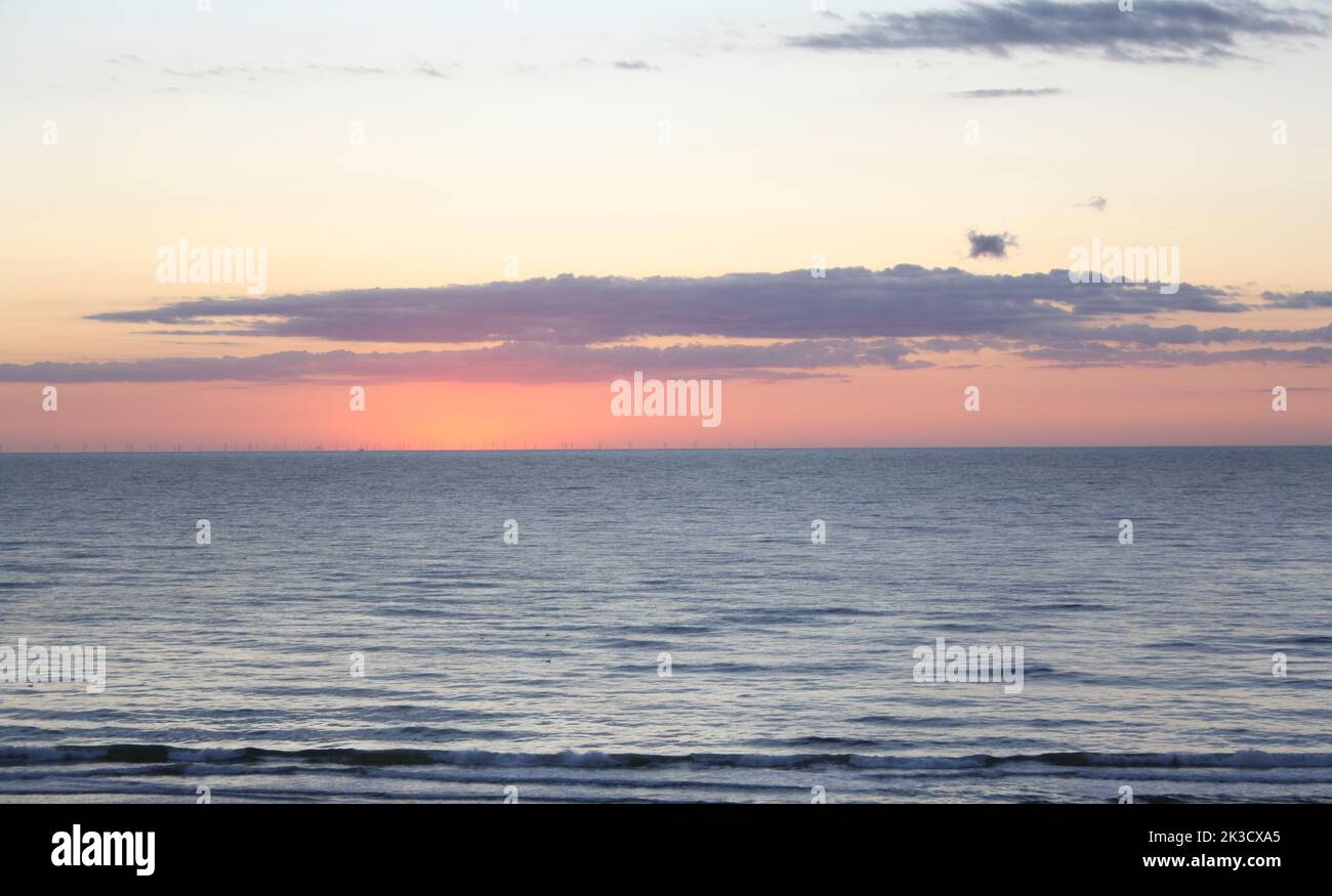 Sunset over the North Sea on the island of Sylt Stock Photo - Alamy