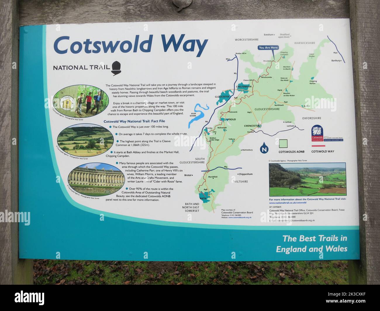 Cotswold Way long distance footpath National Trail. The Cotswolds AONB ...