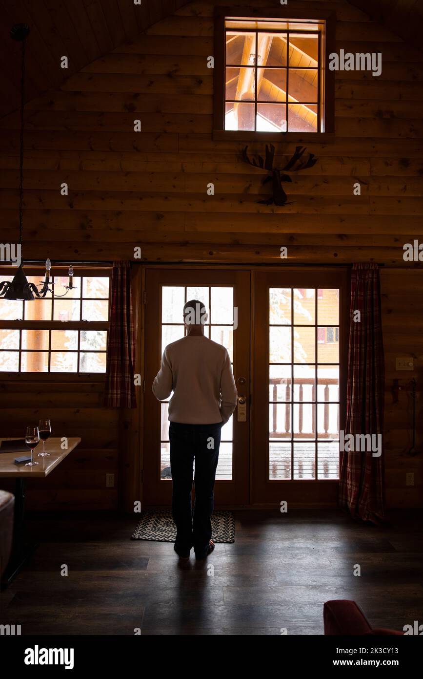 Standing by log cabin hi-res stock photography and images - Alamy