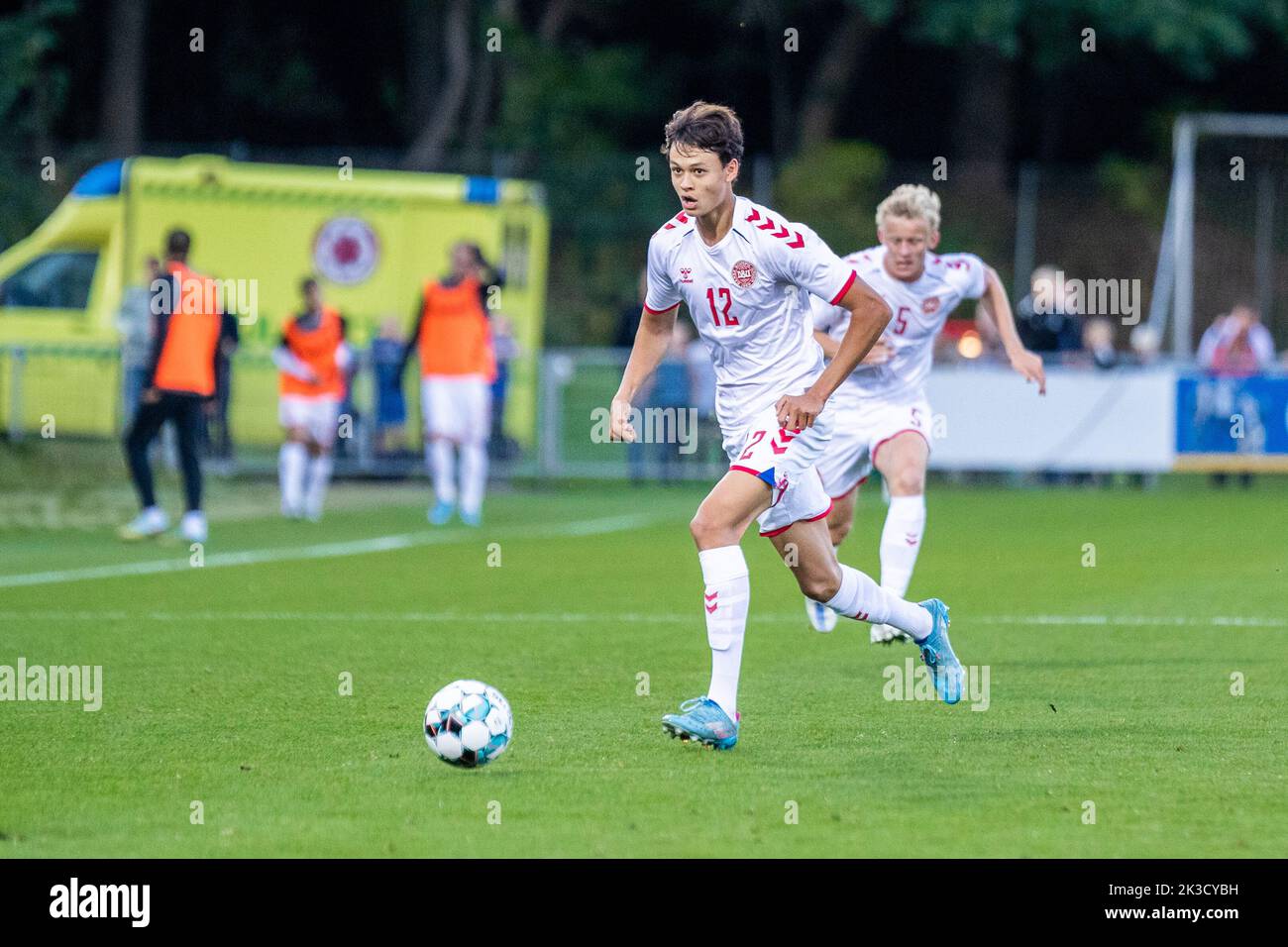 Hobro, Denmark. 24th, September 2022. Tobias Storm (12) of Denmark seen ...