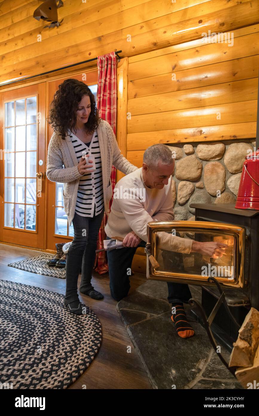 Starting your stove hi-res stock photography and images - Alamy