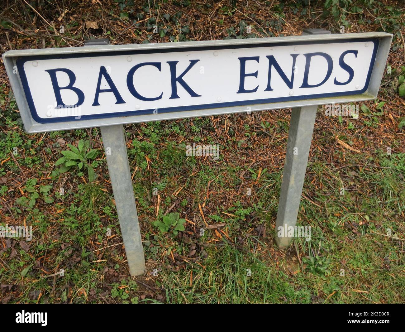 Back ends sign. Cotswold Way long distance footpath National Trail. The ...