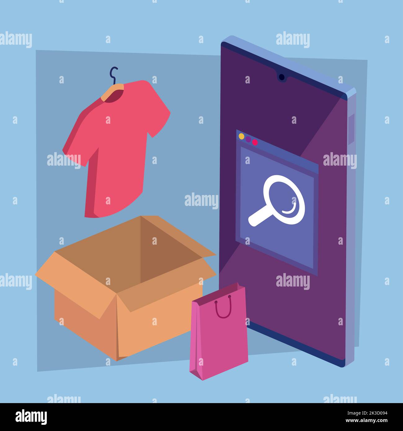 smartphone with box carton Stock Vector Image & Art - Alamy