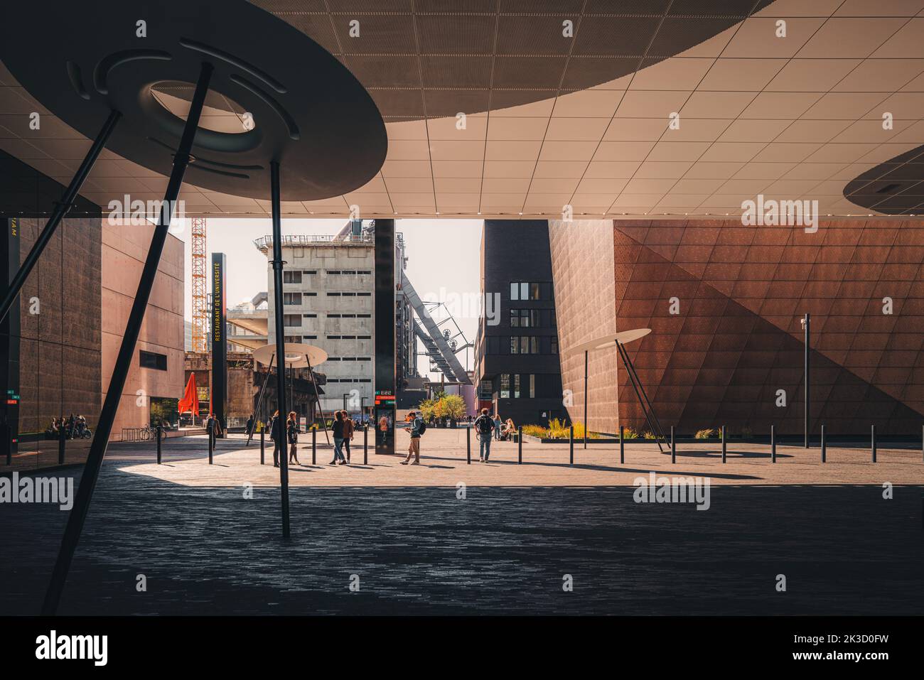 Esch Belval, Luxembourg-September 2022: street life in the modern ...
