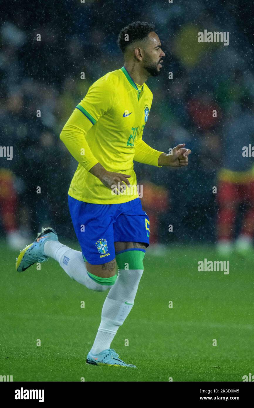 LE HAVRE, FRANCE - SEPTEMBER 23: Matheus Cunha of Brazil during the ...