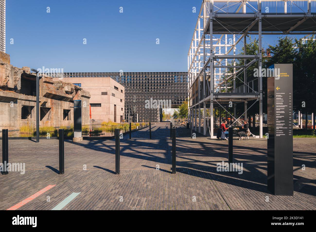 Esch Belval, Luxembourg-September 2022: street life in the modern ...