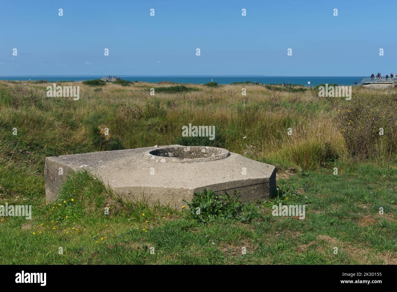 Old German World War 2 concrete bunker for a machine gun position at ...