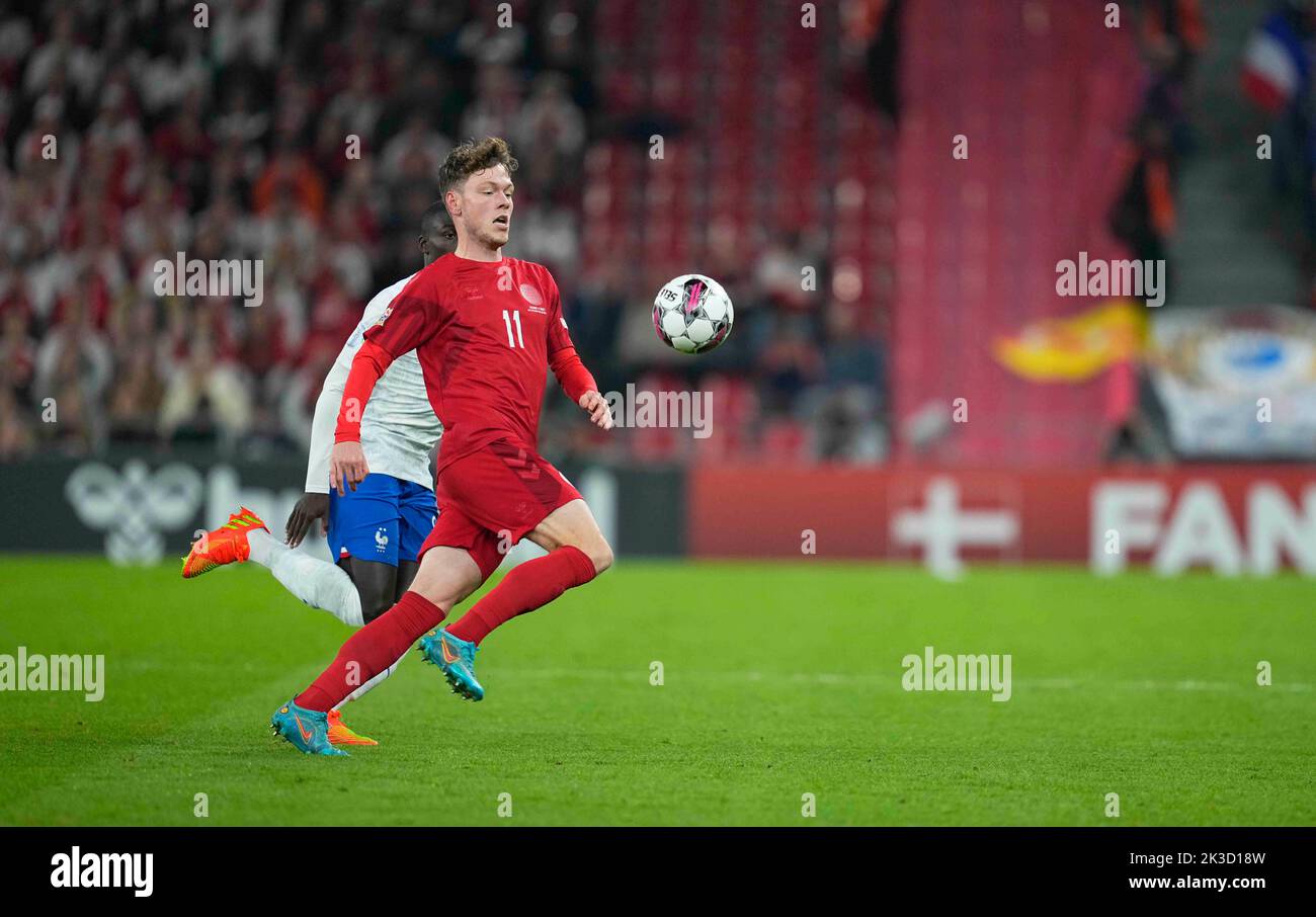 Parken, Copenhagen, Denmark. 25th Sep, 2022. Andreas Skov Olsen ...
