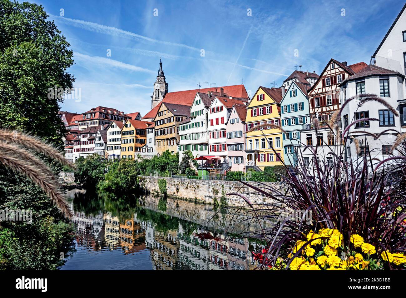 Tübingen (Tuebingen, Baden-Wuerttemberg, Germany): Bunte Haeuser am ...