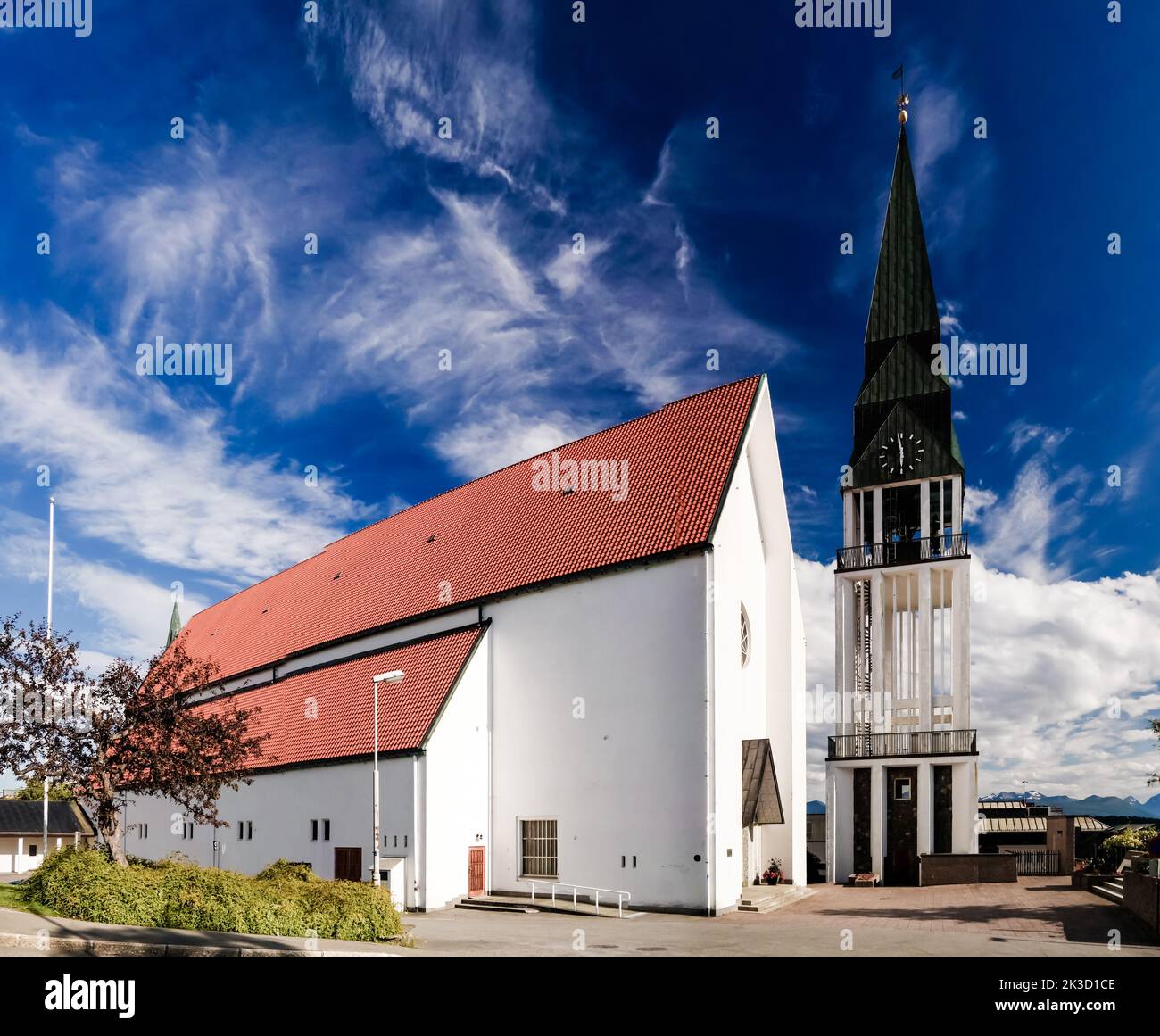 Exterior view to facade of Molde Domkirke in Norway Stock Photo - Alamy