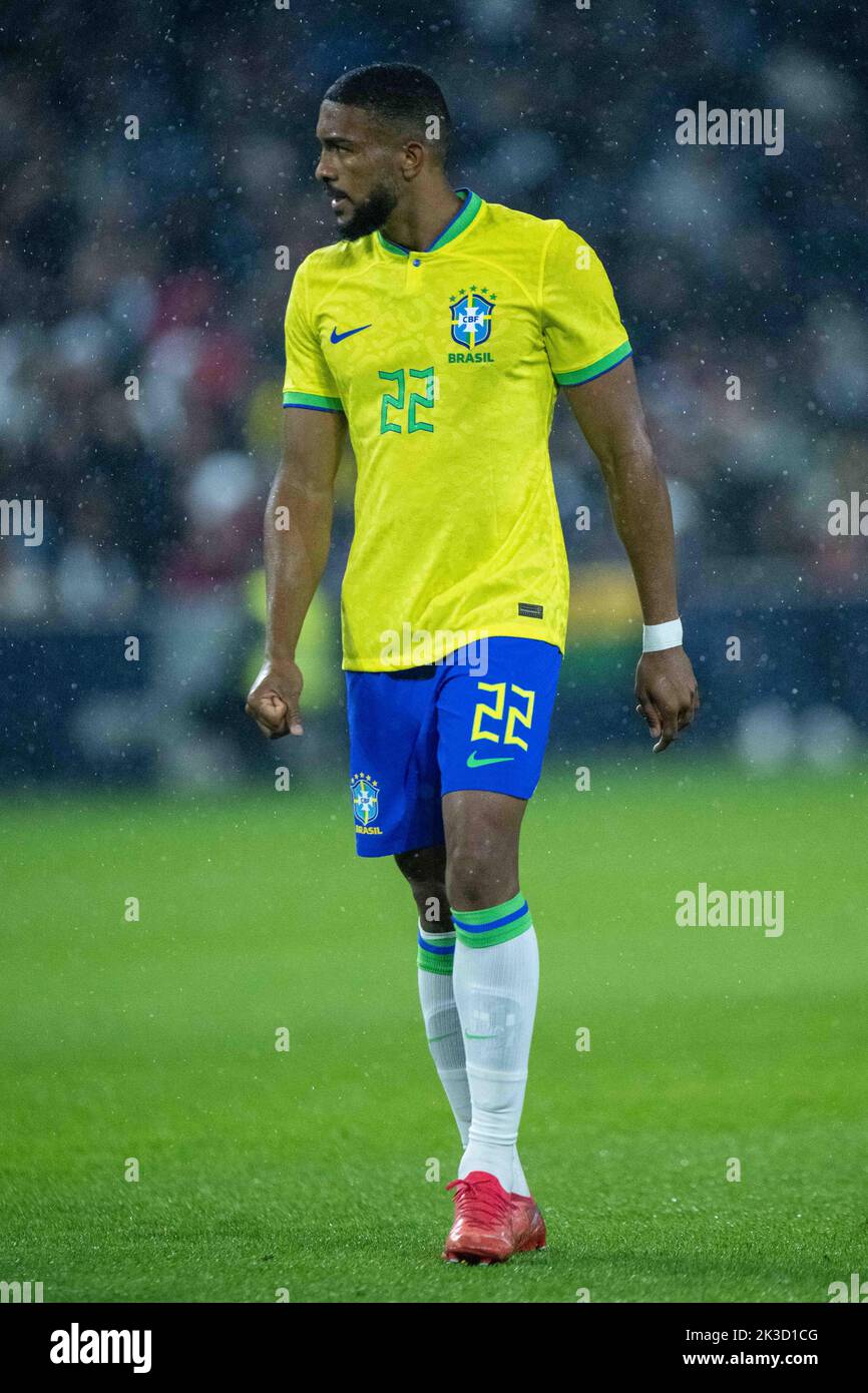 LE HAVRE, FRANCE - SEPTEMBER 23: Bremer of Brazil looks on during the ...