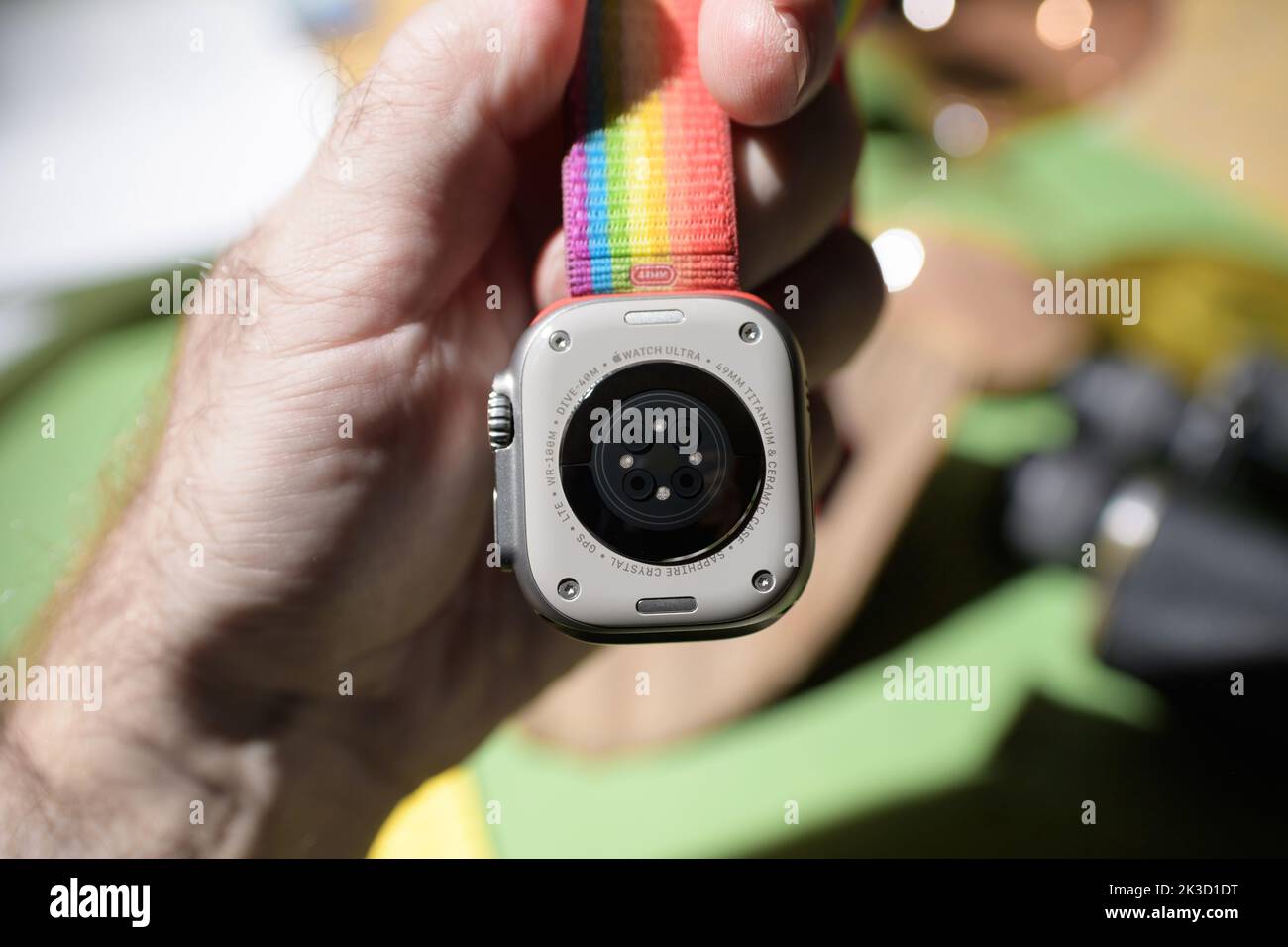 London, United Kingdom - Sep 23, 2022: Rear view of new Apple Watch ...