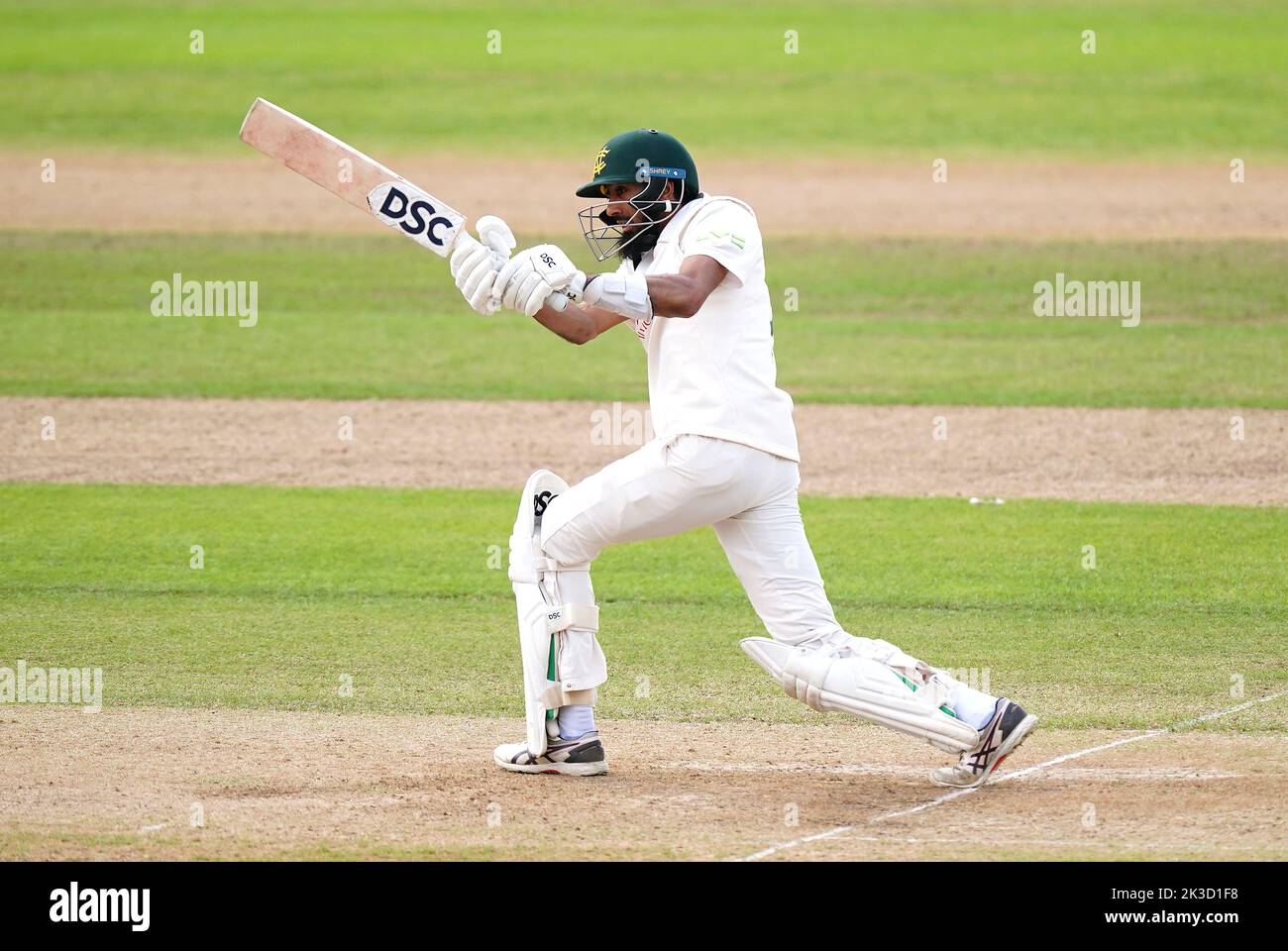 Nottinghamshire's Haseeb Hameed strikes the ball during day one of the ...