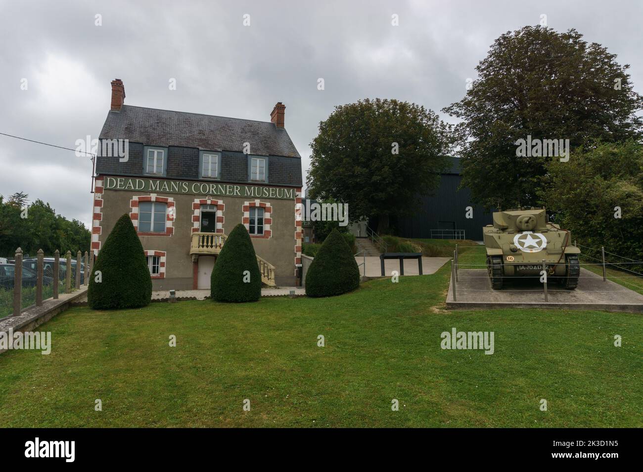 Dead Man's Corner with Museum and tank, World War 2 Museum in Saint ...