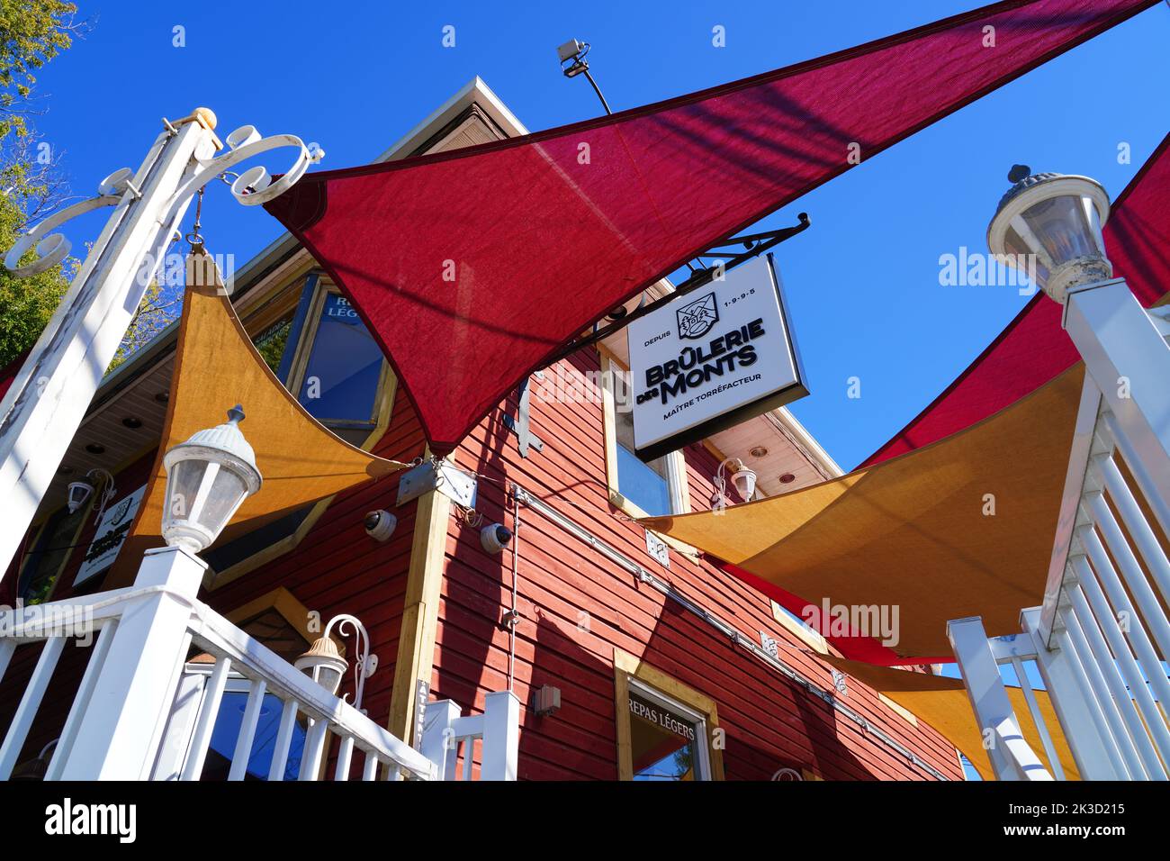 SAINT-SAUVEUR, CANADA -15 SEP 2022- View of the village of Saint ...