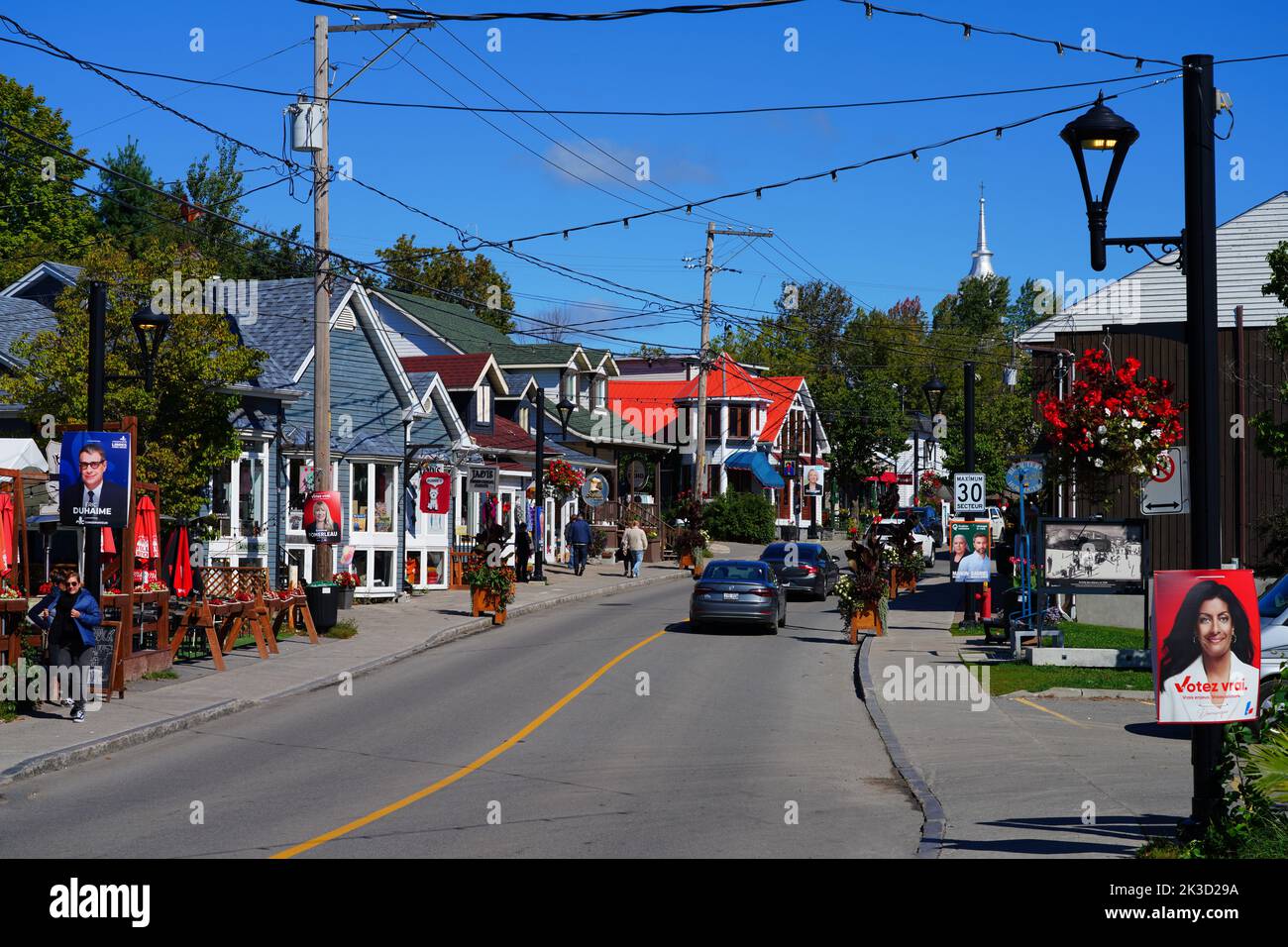 Village saint sauveur laurentides quebec canada hi-res stock ...