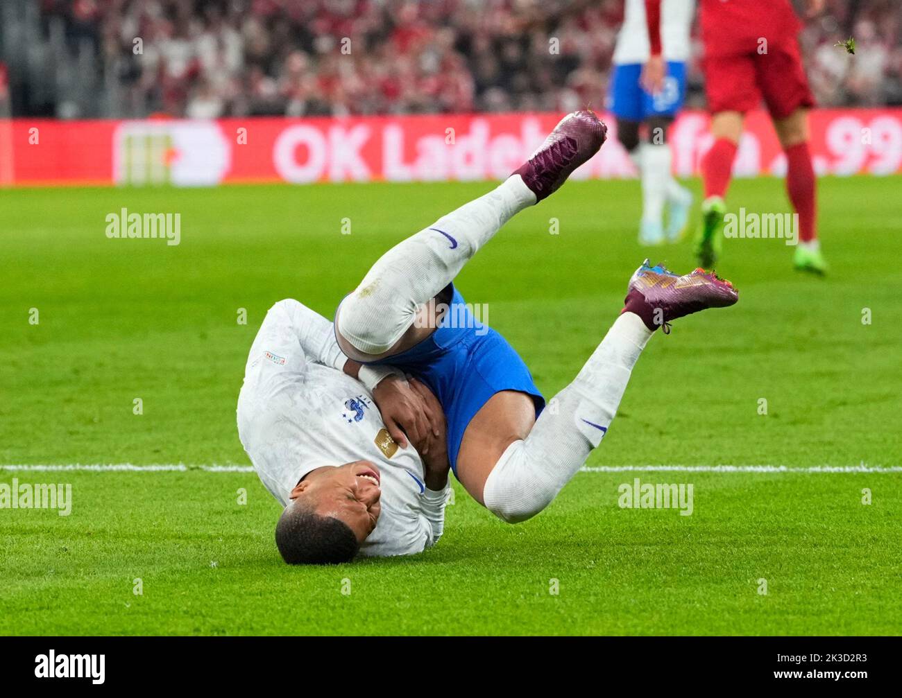 Parken, Copenhagen, Denmark. 25th Sep, 2022. Kylian Mbappé (France) on ...