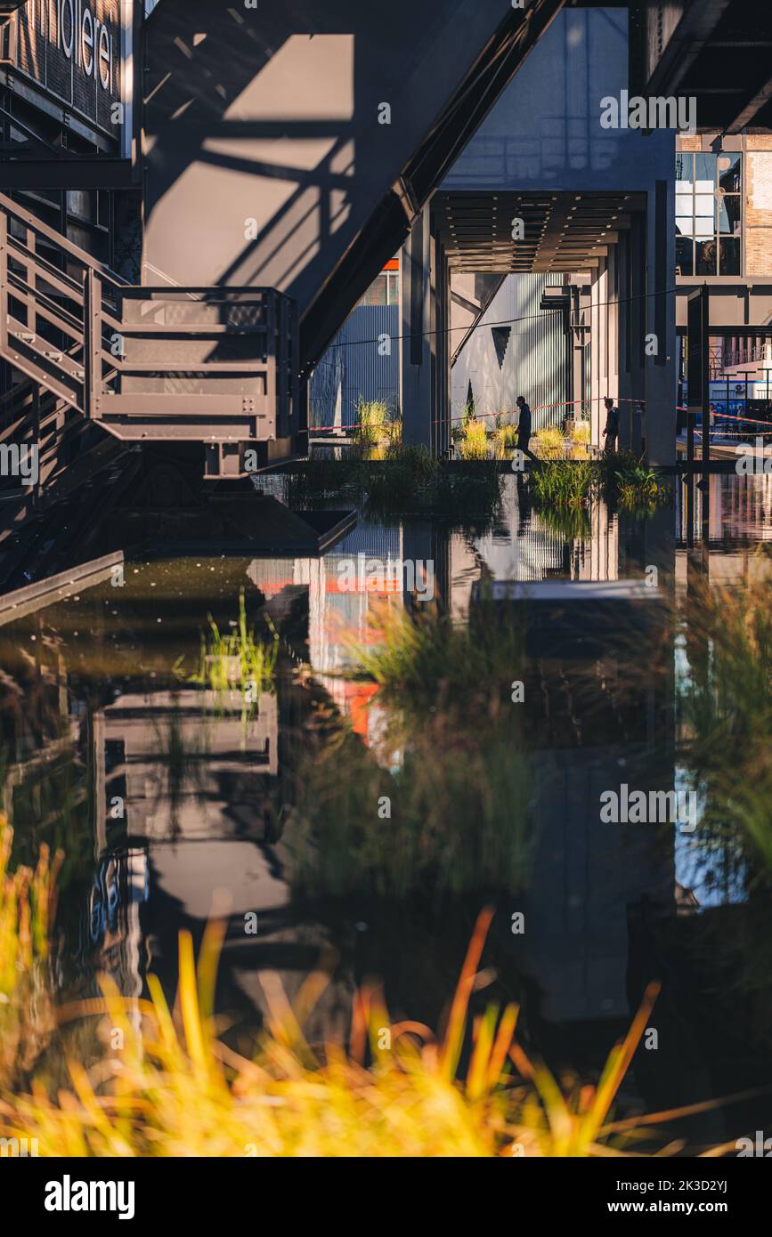 Esch Belval, Luxembourg-September 2022: street life in the modern ...