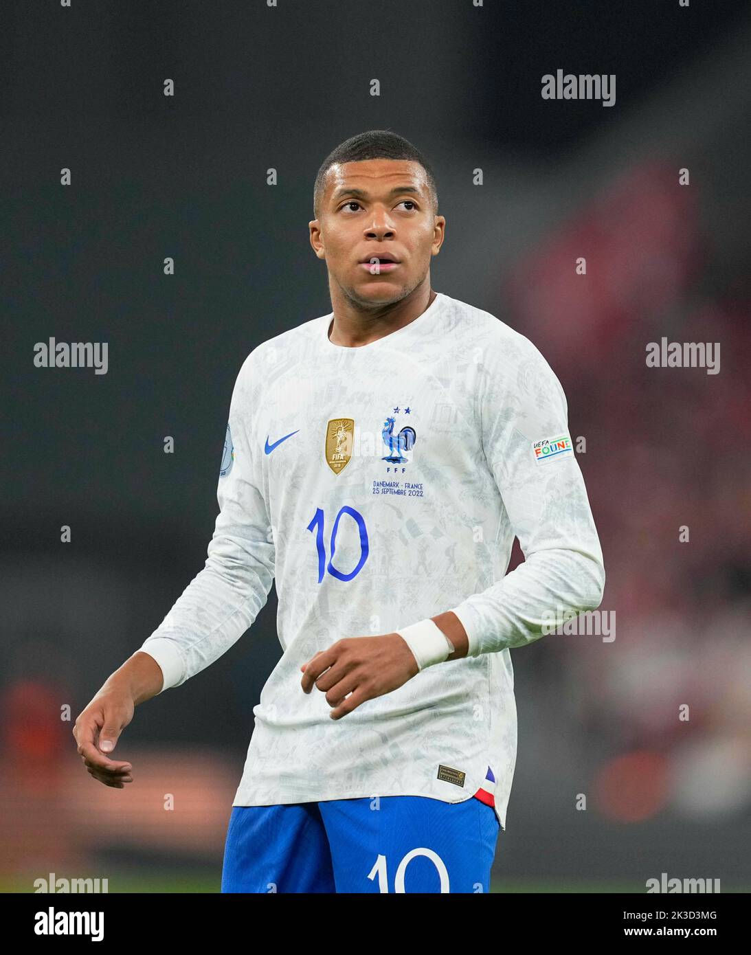 Parken, Copenhagen, Denmark. 25th Sep, 2022. Kylian Mbappé (France ...