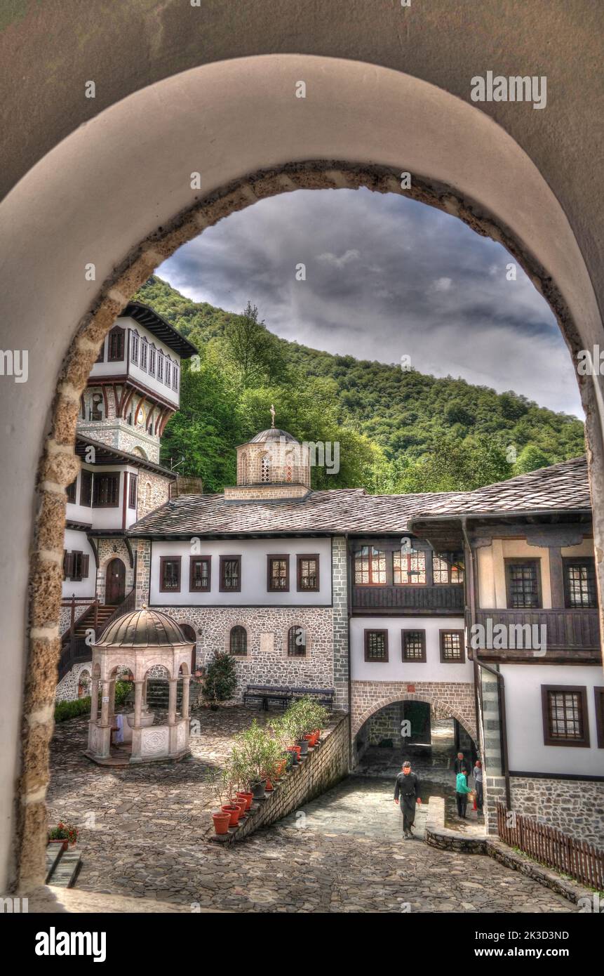 View to Bigorski Monastery St John the Baptist at Rostusha, North ...