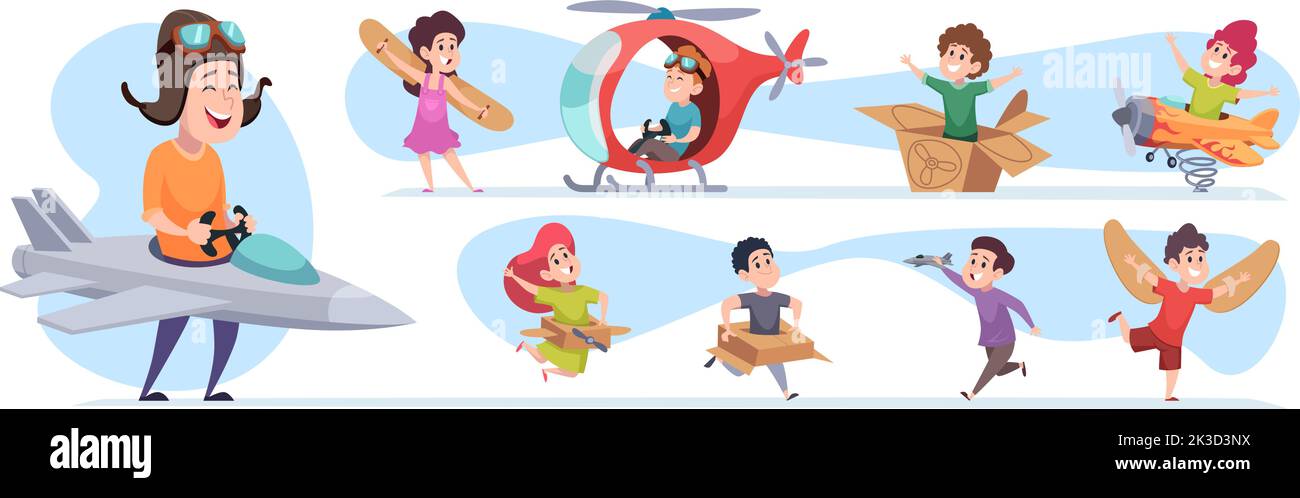 Kids aviators. Little people dreaming about pilot profession kids ... Kids aviators. Little people dreaming about pilot profession kids ...