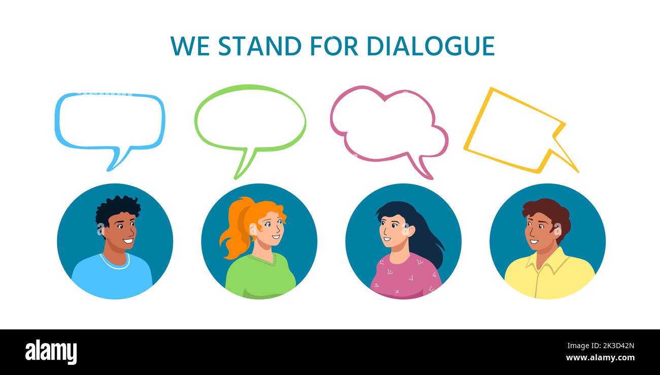 Friendly people of different ethnicities, portraits of young men and ...