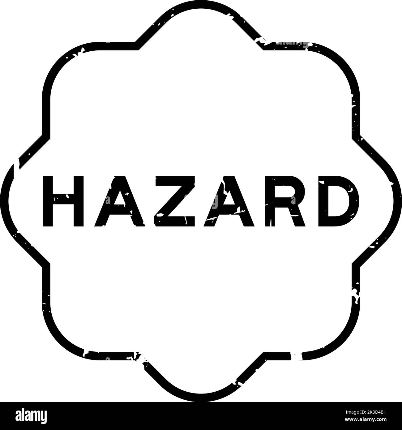 Grunge black hazard word rubber seal stamp on white background Stock ...