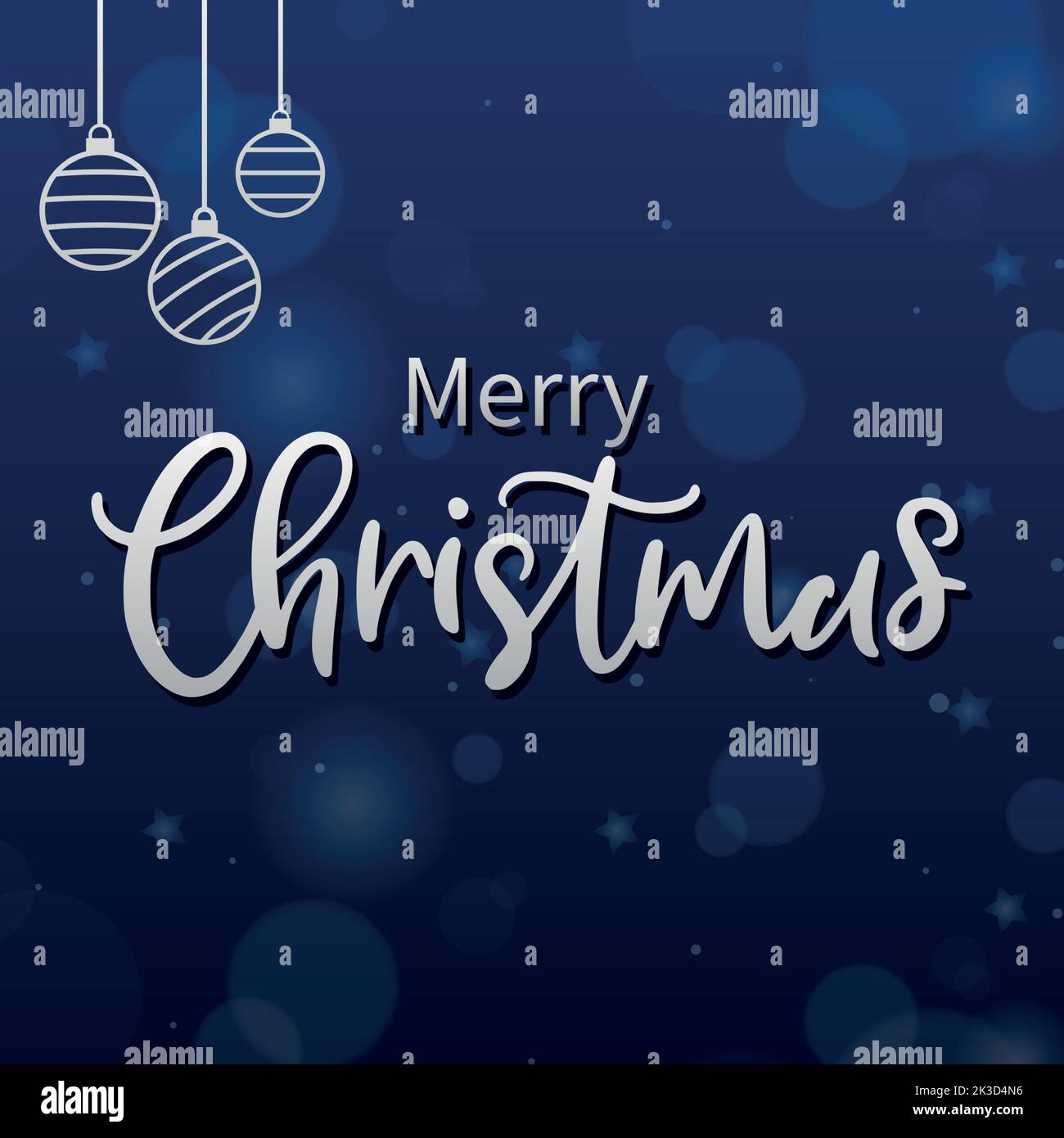 Merry christmas, new year bokeh background, web template - Vector ...