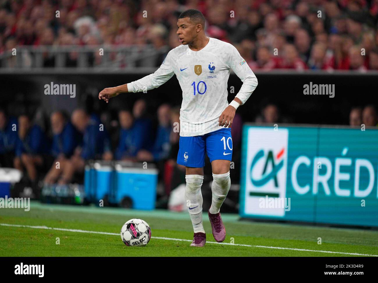 Parken, Copenhagen, Denmark. 25th Sep, 2022. Kylian Mbappé (France ...