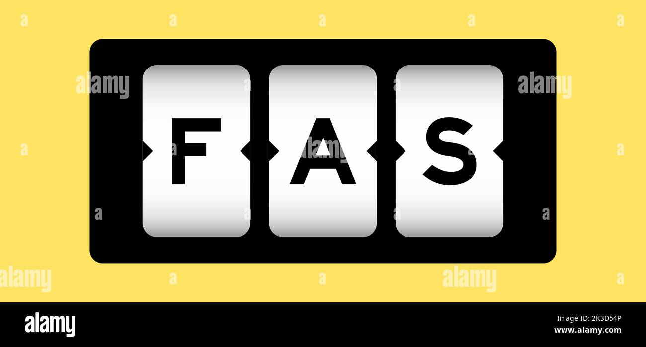 Black color in word FAS (Abbreviation of Fetal alcohol syndrome, Free ...