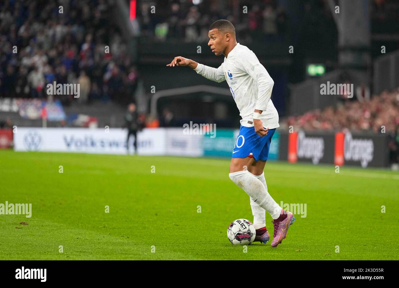 Parken, Copenhagen, Denmark. 25th Sep, 2022. Kylian Mbappé (France ...