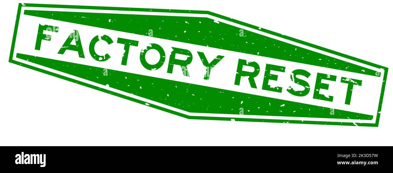 Grunge green facotry reset word hexagon rubber seal stamp on white background Stock Vector Image ...