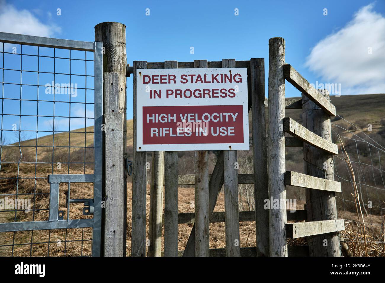 Warning Sign on the gate to Inverglen Native Woodland at Strachur ...