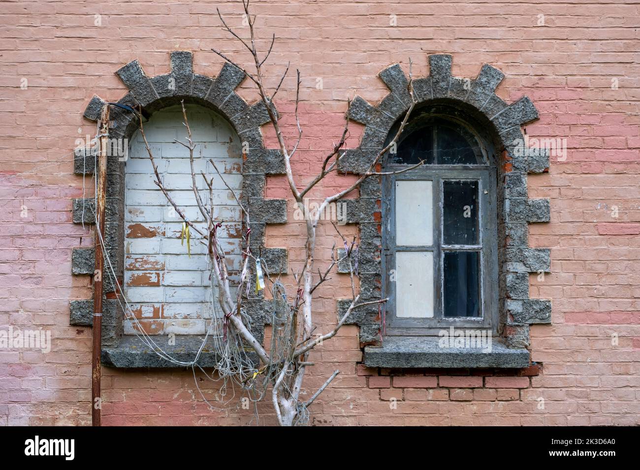 The old window of the old manor house. An old window. Background Stock ...