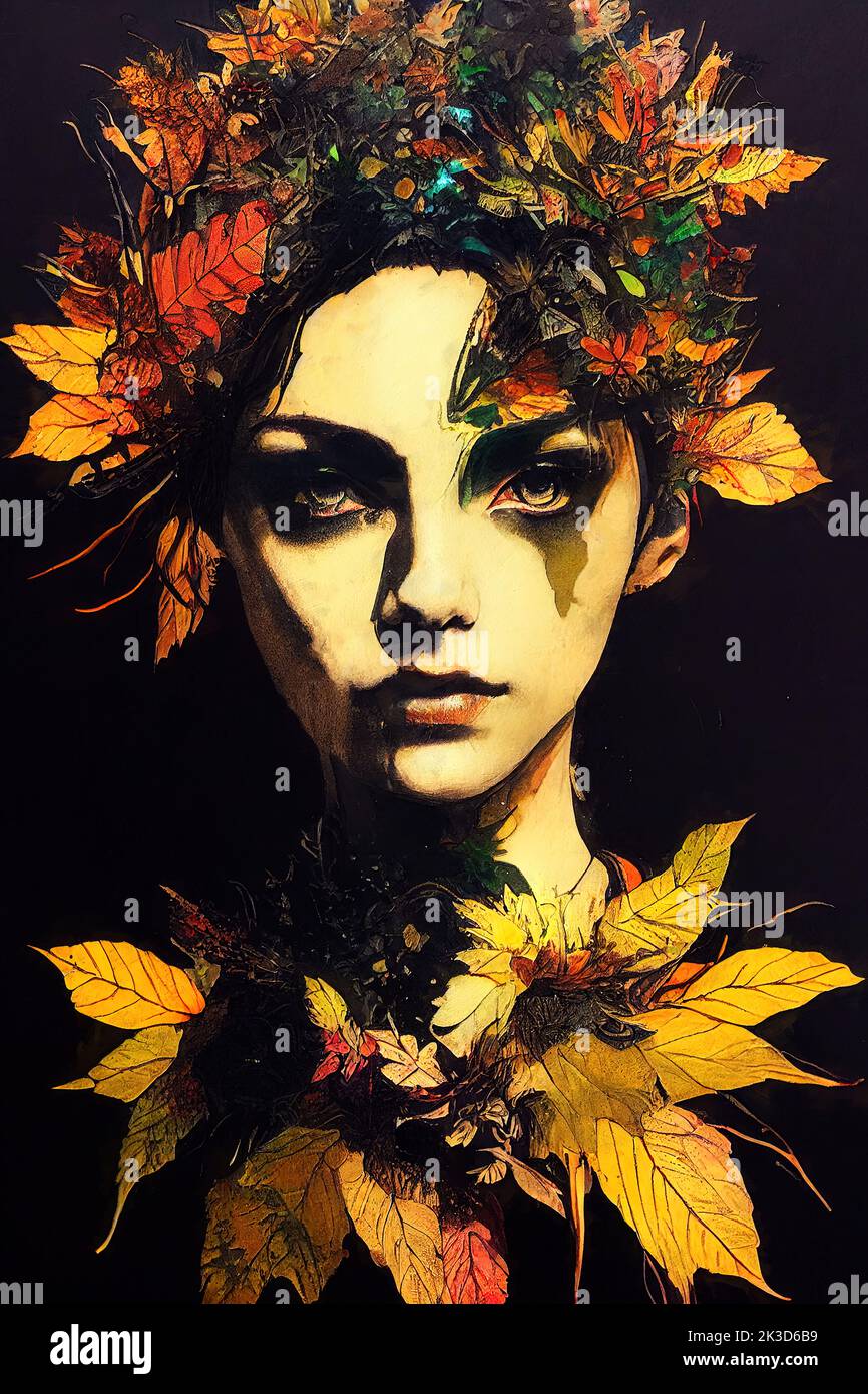 Green lady goddess hi-res stock photography and images - Alamy