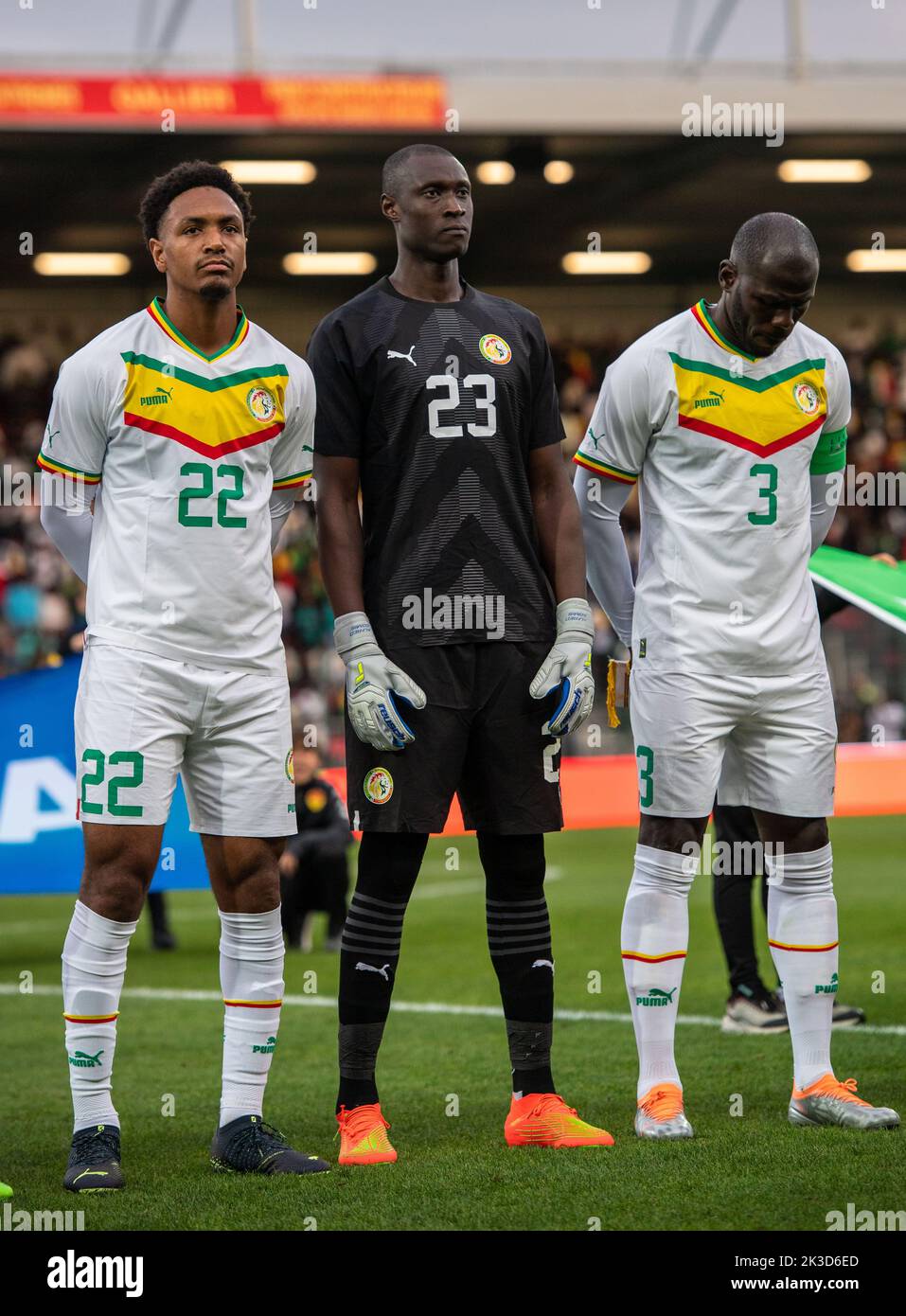 ORLEANS, FRANCE - SEPTEMBER 24: Abdou Diallo, Alfred Gomis, Kalidou ...