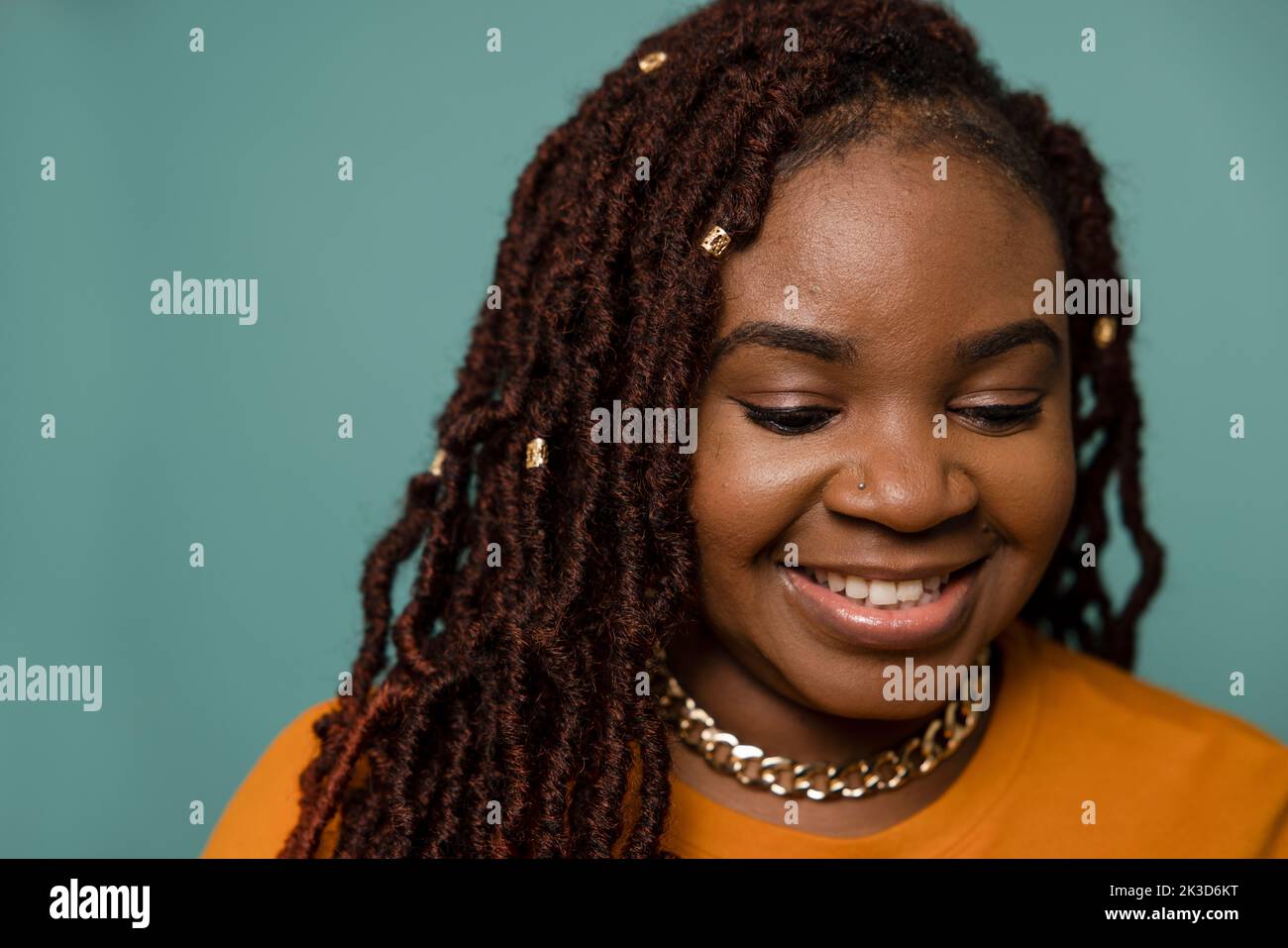 Beautiful woman long dreadlocks nose ring hi-res stock photography and ...