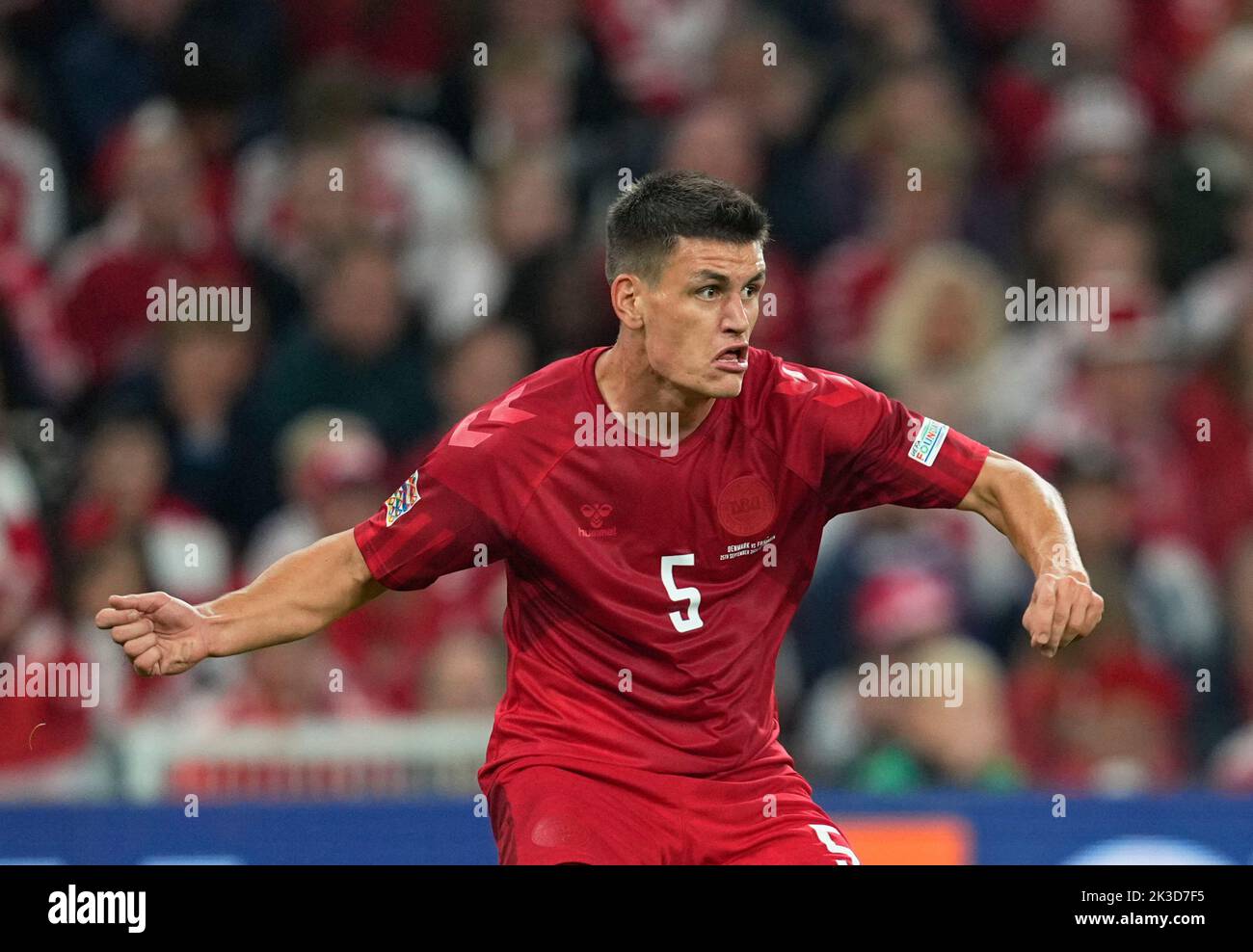 Parken, Copenhagen, Denmark. 25th Sep, 2022. Joakim Maehle (Denmark ...