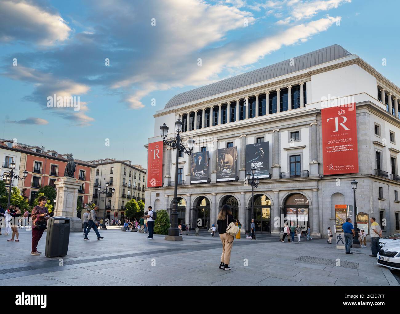 Madrid, Spain, September 2022. Exterior view of the Royal Theater in ...