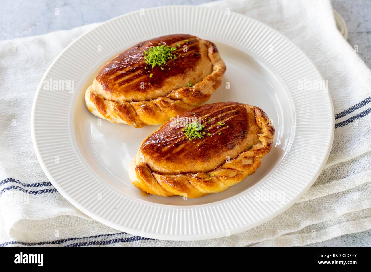 İranian cookie. Walnut cookies on a gray background. Bakery products ...