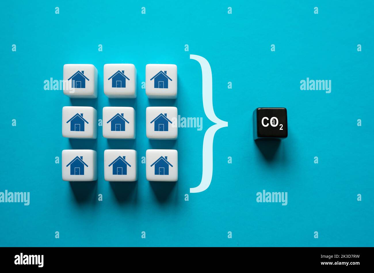 Overall production of CO2 carbon dioxide by households. Improving ...