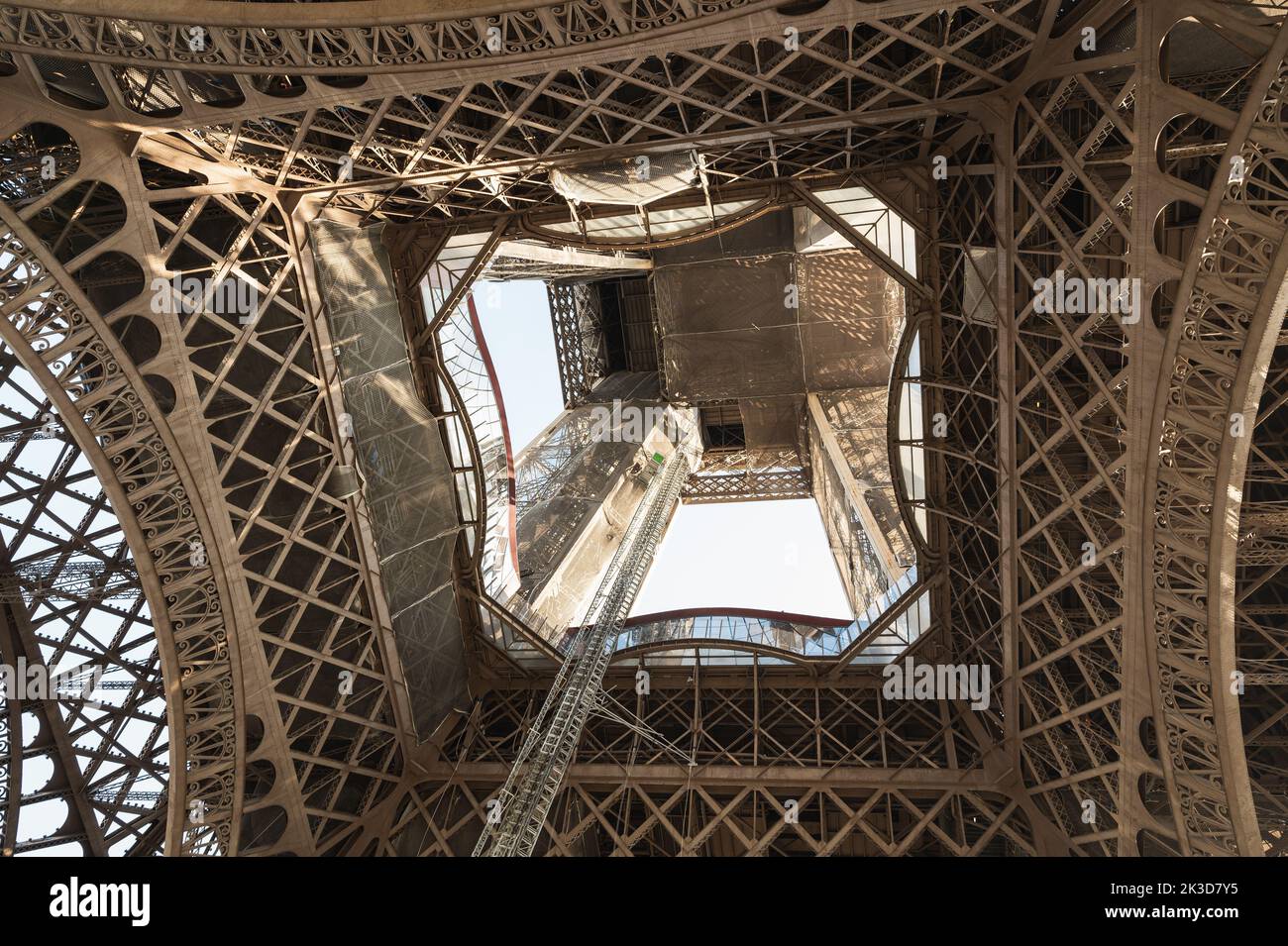 Inside eiffel tower hi-res stock photography and images - Alamy