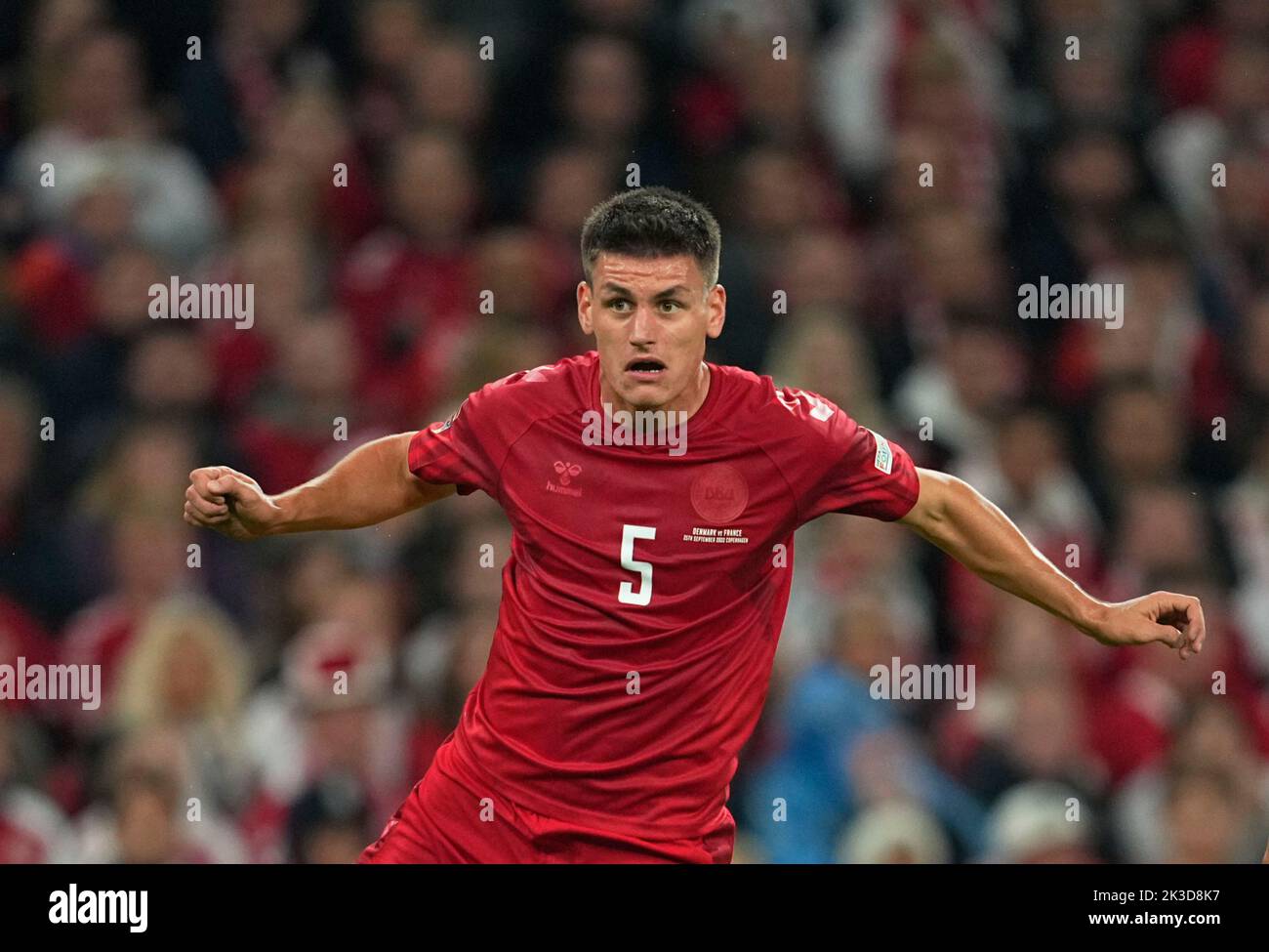 Parken, Copenhagen, Denmark. 25th Sep, 2022. Joakim Maehle (Denmark ...