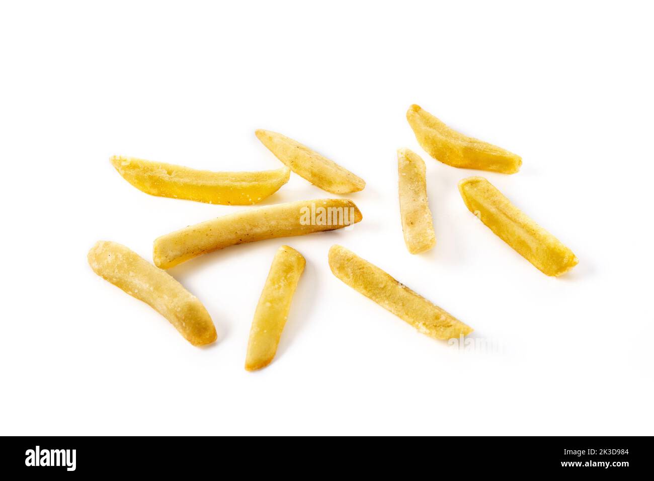 Fried potatoes, french fries isolated on white background Stock Photo ...