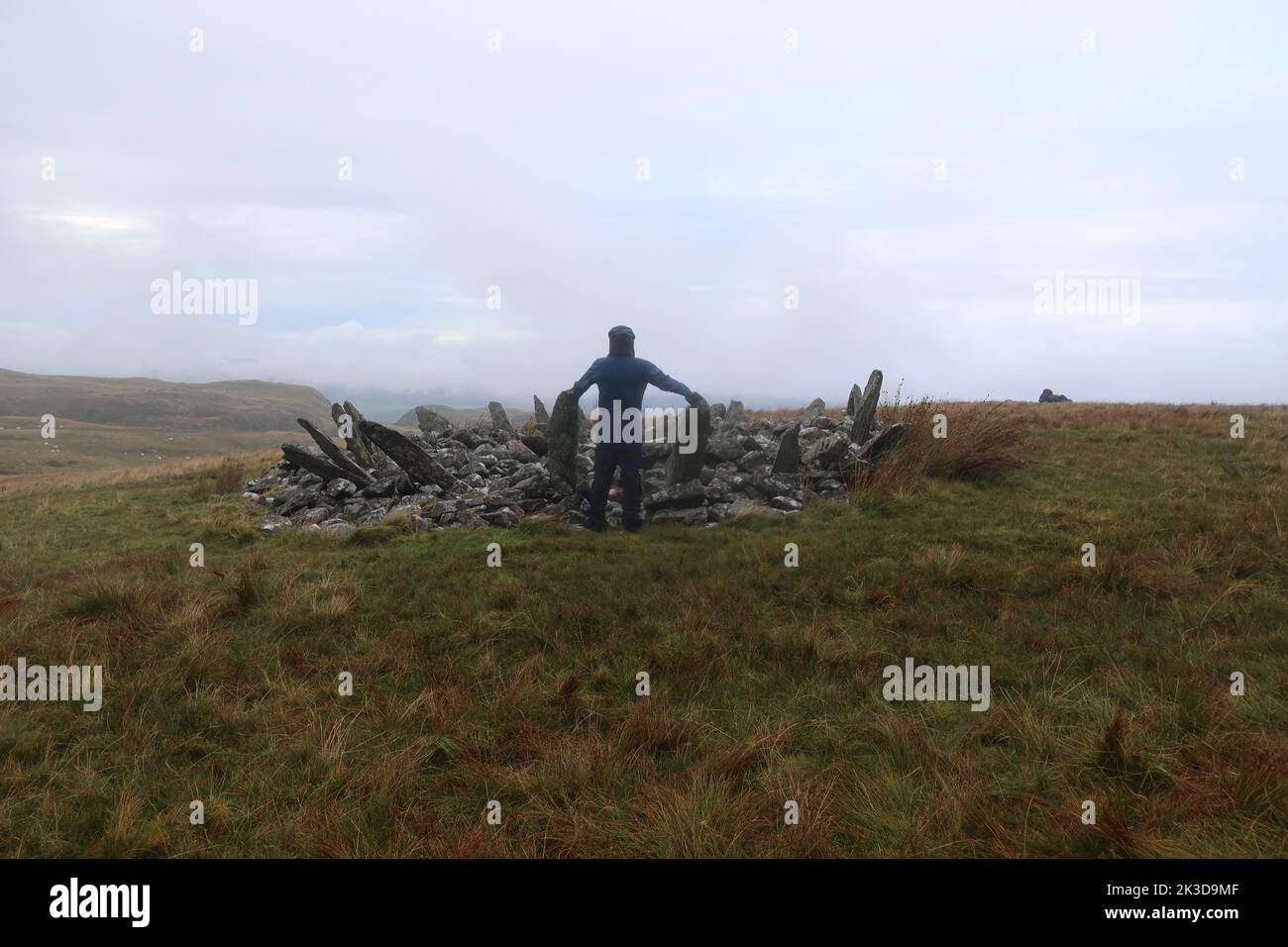 Autumn equinox at Bryn Cader Faner Cairn Circle. Snowdonia National ...