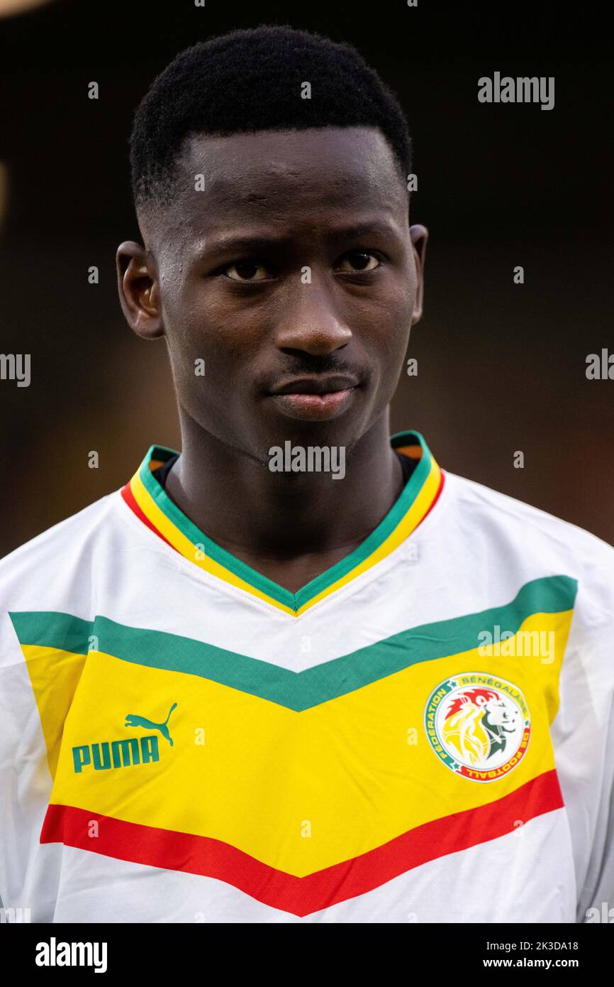 ORLEANS, FRANCE - SEPTEMBER 24: Pape Matar Sarr of Senegal during the ... ORLEANS, FRANCE - SEPTEMBER 24: Pape Matar Sarr of Senegal during the ...